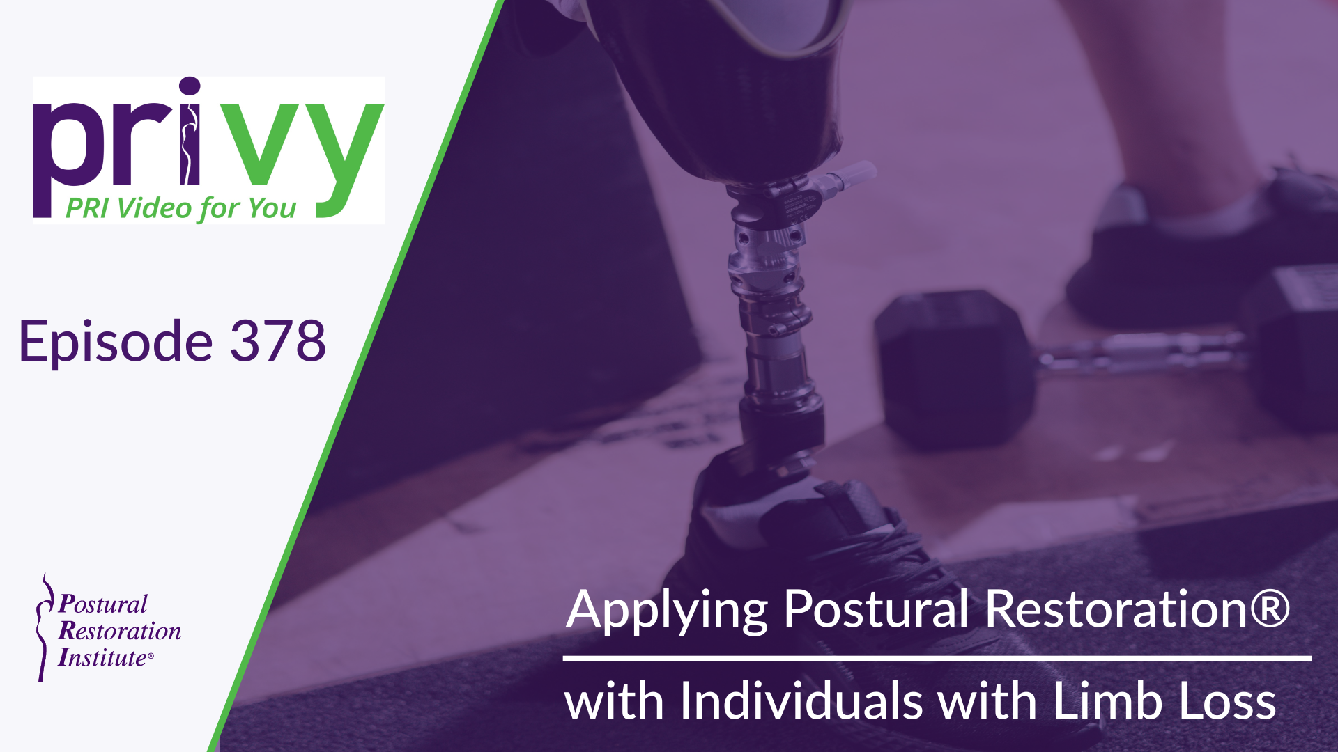 Ep. 378 - Applying Postural Restoration® with Individuals with Limb ...